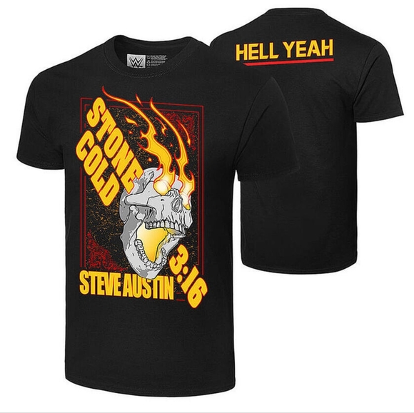 WWE | Shirts | New Wwe Stone Cold Steve Austin Black Tshirt | Poshmark